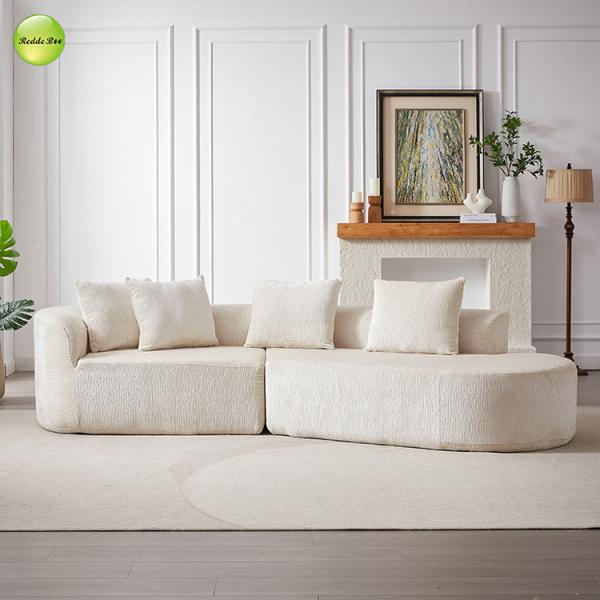 Quality Curved Microfiber Chenille Compressed Sofa And Loveseat Vacuum Packed for sale