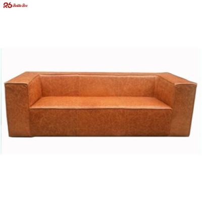 China Cube Sectional Vegan Leather Sofa  Tanning For Living Room for sale