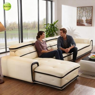 China Vintage Leather Sofa: Retro Stitching, Timeless Appeal – Ideal for Classic Interiors for sale