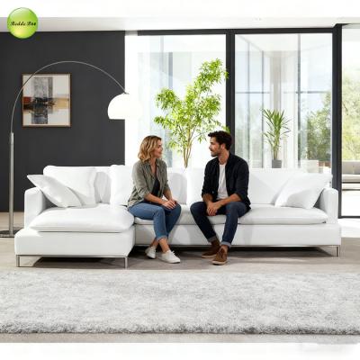 China Art Deco White Leather Modular: Geometric Accents, Luxe Feel – Elevate Sophistication for sale