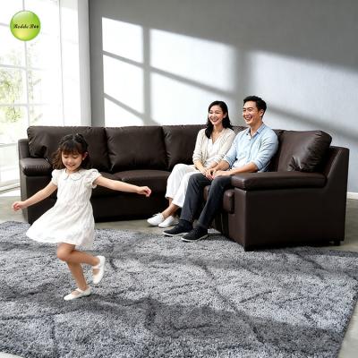 China Urban - Luxury Black Leather Modular Sofa: Sleek Silhouette, Premium Craft – Modern Lofts Statement for sale