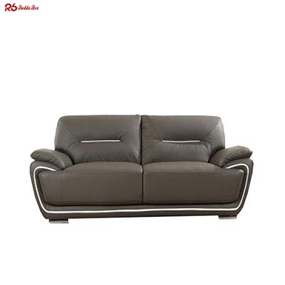China Apartment Size Overstuffed Cowhide Leather Sofa Furniture Anti Deformation for sale