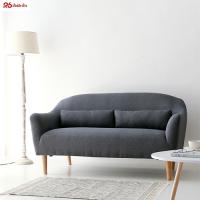 Quality Customizable Grey Tufted Upholstered Sectional Sofa Cotton Linen Blended 300kg for sale