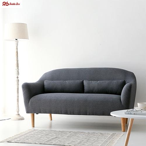 Quality Customizable Grey Tufted Upholstered Sectional Sofa Cotton Linen Blended 300kg for sale