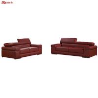 Quality Oversized Burgundy Leather Couch Sofa Anti Deformation 350kg for sale