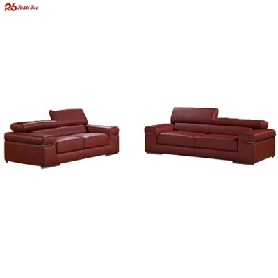China Oversized Burgundy Leather Couch Sofa Anti Deformation 350kg for sale