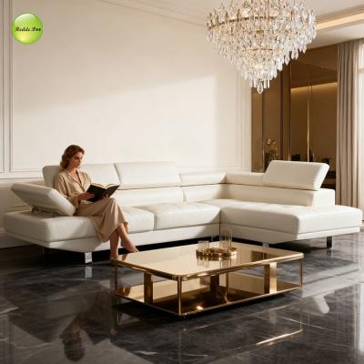 China Leather Corner Sofa: Luxe Recliner, Plush Comfort – Minimalist Statement Spaces Perfect for sale