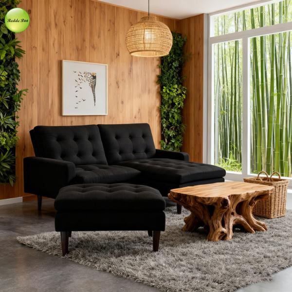 Quality Convertible Upholstered Memory Foam Sleeper Sofa Bed Ottoman Sleeper Breathable for sale