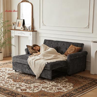 China Redde Boo Convertible Sofa Bed with Chenille Fabric, Solid Steel Frame, and High Density Foam for Small Spaces for sale