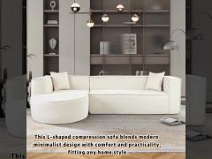 L-shape Compressed Sofa From Living Room 8518