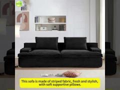 W6010 Modern Living Room Oversize 4-Seater Compression Sofa with High-Density Foam