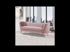 401Minimalist Design Fabric Wing Back Wooden Legs Sofa Sets Living Room Use