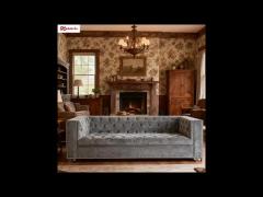 412Luxury Design Velvet Tufted Upholstered Sofa Sets for Hotel Lobby Use