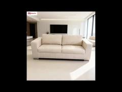 2306Minimalist Design Linen Fabric Metal Legs Sofa Sets for Living Room Use