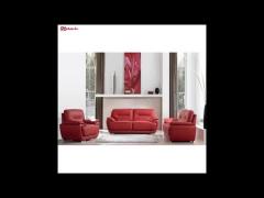 2626Luxury Design Wooden Frame Leather Sofa Sets Reception Room Use