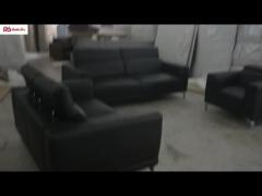 5884Modern Design Leather Sofa Sets with Adjustable Headrest Reception Room Use