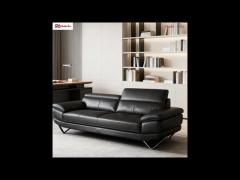 8032Genuine Leather Adjustable Headrest Luxury Sofa Sets for Chairman Room Use