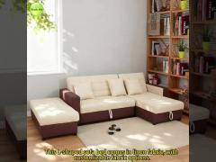 1250 L-Shape Sofa Bed With ottoman