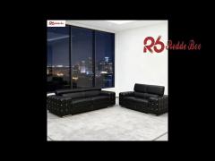 residential tufting black leather sectional sofa marquette scandinavian couch