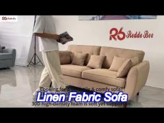 slipcovered washable sectional linen fabric sofa for living room
