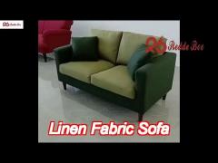 breathable upholstered cushion linen fabric sofa sets living room furniture 2 seater