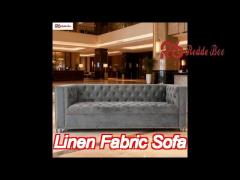 luxury design velvet tufted upholstered sofa sets for hotel lobby use