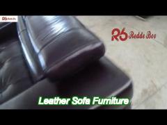 luxury design leather sofa sets with adjustable headrest for hotel lobby use