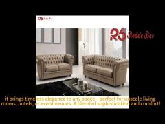 sectional tufted leather sofa furniture for villa  white black