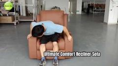 8924 Modern Recliner Sofa with Multi-position Adjustable Backrest, Ergonomic Full-Body Support, and
