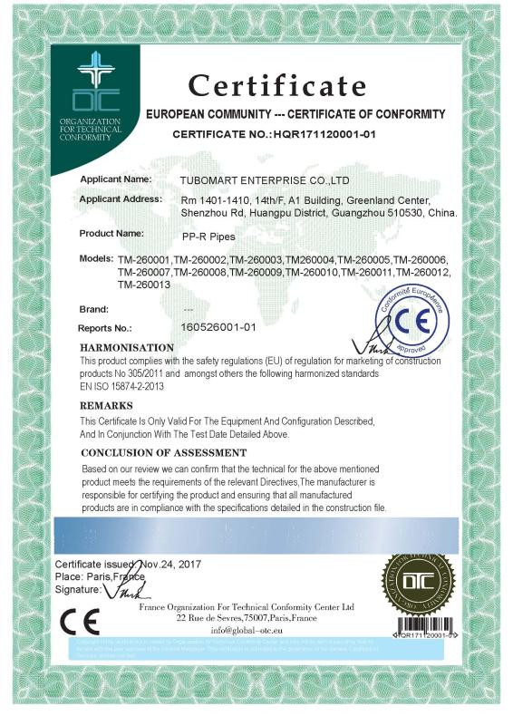 CE - TUBOMART ENTERPRISE CO., LTD.