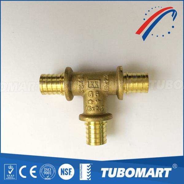 Plumbing Brass Pex Sliding Fitting 1/2 Inch 3/4 Inch 1 Inch Pex Pipe Tee