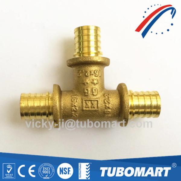 Plumbing Brass Pex Sliding Fitting 1/2 Inch 3/4 Inch 1 Inch Pex Pipe Tee