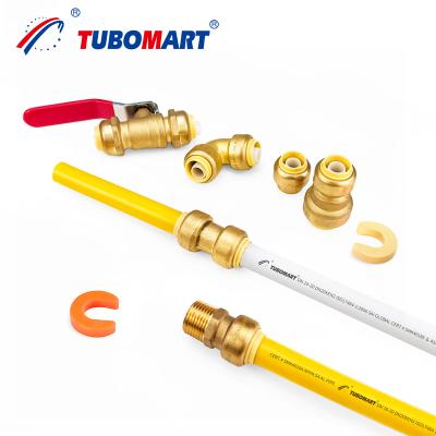 China Brass Plumbing Push Fit Connectors Lead Free NSF Upc Certified for sale