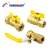 China Quick Release Connector Brass Gas Valve Customizable Performance Yellow Handle for sale