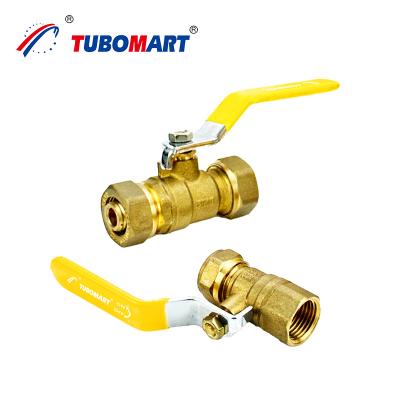China 2 Inch GAS Brass Ball Valve For PEX-AL-PEX for sale