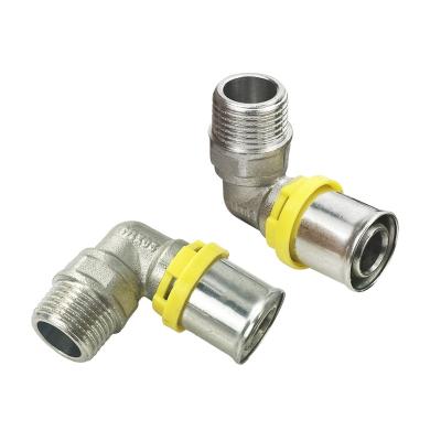 China Fittings de prensagem resistentes à corrosão para PEX AL PEX tubos PEX Compativel e personalizável Lâmina natural cor para GAS for sale