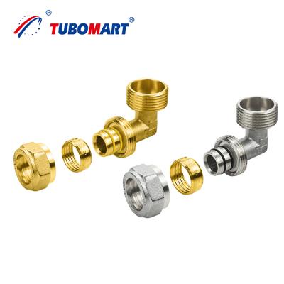 China Brass Compression Fittings with ISO NSF Certificate for Plumbing Water and Gas Pex Al Pex Pipe Brass Fitting for sale