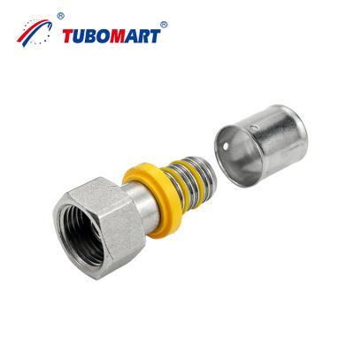 China OEM Manufacturer PEX Al PEX Fittings Gas Pipe System 16-32mm Brass Press Plumbing Press Fittings for sale
