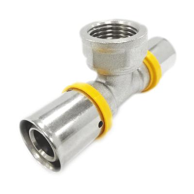 中国 PEX AL PEX 互換パイプ ブラスプレス フィッティング 鉛のない低保守 ガスパイプシステム 16-32mm 販売のため