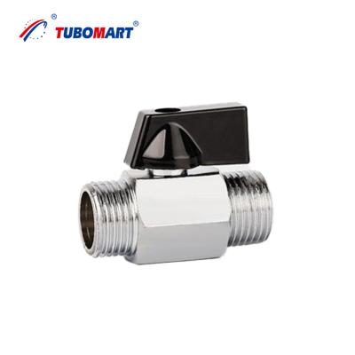 China OEM Brass mini Gas Valve Customized Service with 0.19in Mounting Hole Diameter and Brass Color Nickel Plated for Gas Water for sale