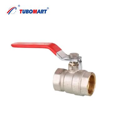 China TUBOMART OEM ISO9001 Certified Brass Ball Valve Butterfly Handle Female Thread 1/2''-2'' Nickel Plated 3-Year Warranty for Water for sale