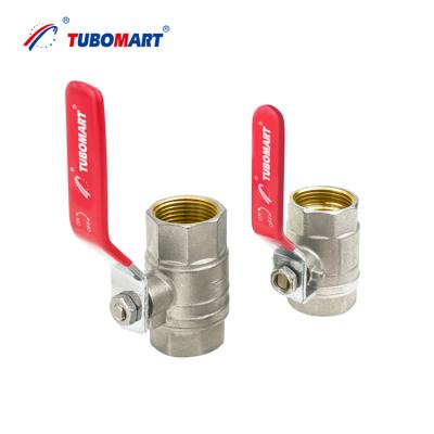 China TUBOMART OEM Manual Brass Ball Valve with Female Thread 1/2''-2'' ISO9001 Certified for Water & Gas Supply for sale