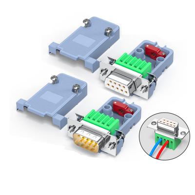 China D-Vor- Verbindungsstück Stift 15 DB9 RS232 9 Pin Male Female DB15 VGA Plastik-Hood Cover Backshell zu verkaufen