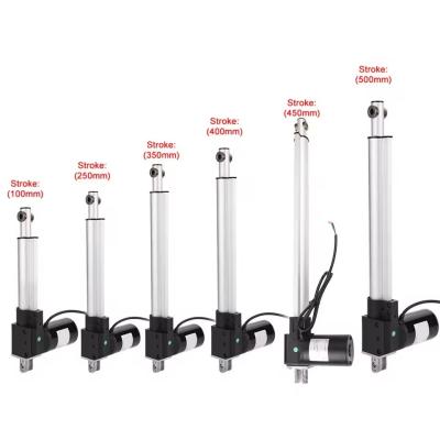 China 12V Linear Actuator 6000N 50mm150mm 200mm 300mm 400mm 500mm Stroke Linear Drive Electric Motor Linear Motor for sale