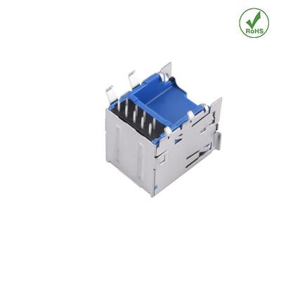 China Dual Port USB 3.0 Type A Type-C Female Socket Jack PCB Board Connector For Laptop Computer for sale
