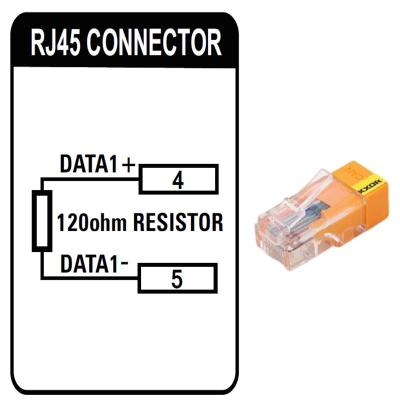 China RJ45 Built-in 120 Ohm Termination Resistor for RS485 Modbus CANopen Communication for sale
