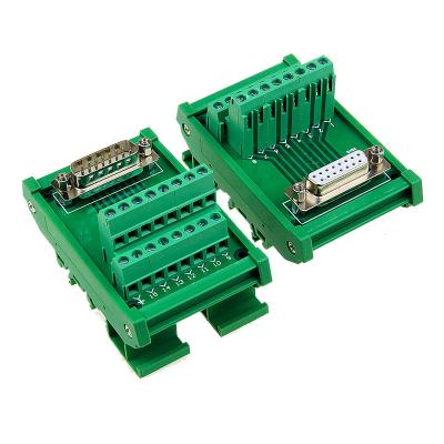China Único trilho secundário do RUÍDO dos conectores D 15 Pin Terminal Block Breakout Board da extremidade DB15 à venda