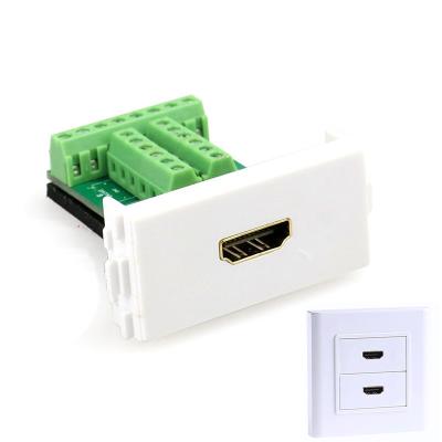China HDMI aos painéis do soquete da tomada de parede da placa dianteira do bloco de terminais chapeiam rápido conectam à venda