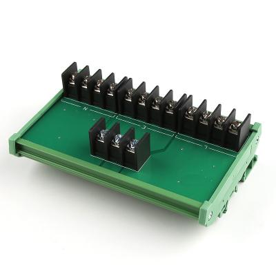 China 1 para fora na fonte de energia 4 que prende a placa 300V 25A da fuga dos blocos de terminais do divisor da distribuição à venda