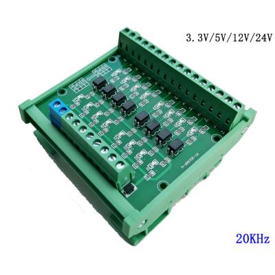 China TTL  HTL Signals Converter Terminal Blocks Board 8 Ways For PLC NPN or PNP 1.8V 3.3V 5V 12V 24V Input for sale